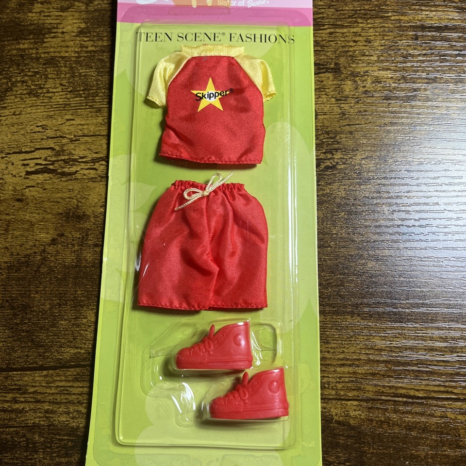 Vintage Mattel 1999 Barbie Skipper Teen Scene Fashions Red Yellow ...