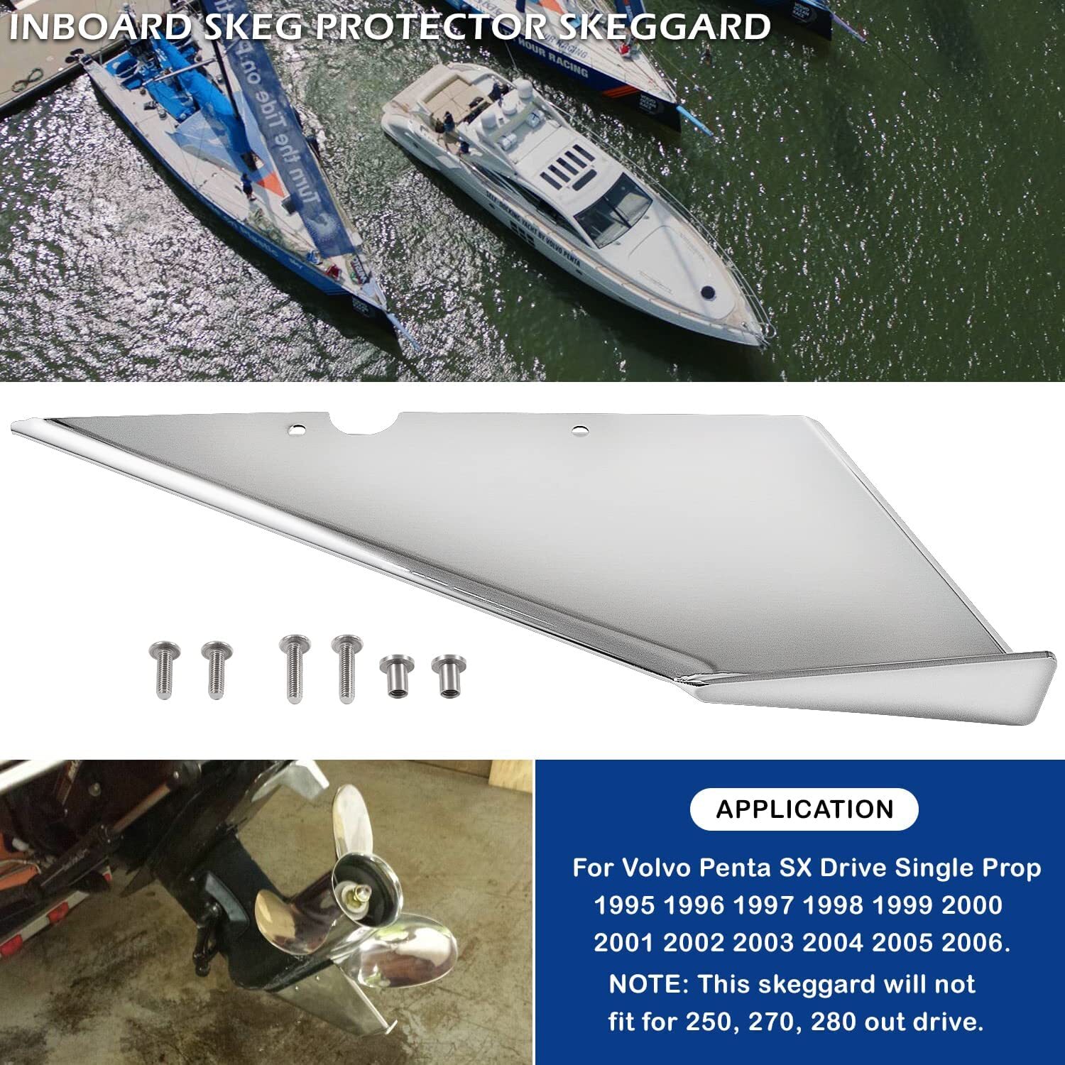 For Volvo Penta Sterndrive SX Drive Single Prop Skeg Guard Protector ...