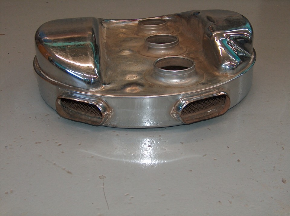 1958 Pontiac Olds 3x2 Tripower Dual Snorkel Air Cleaner Filter Modified ...