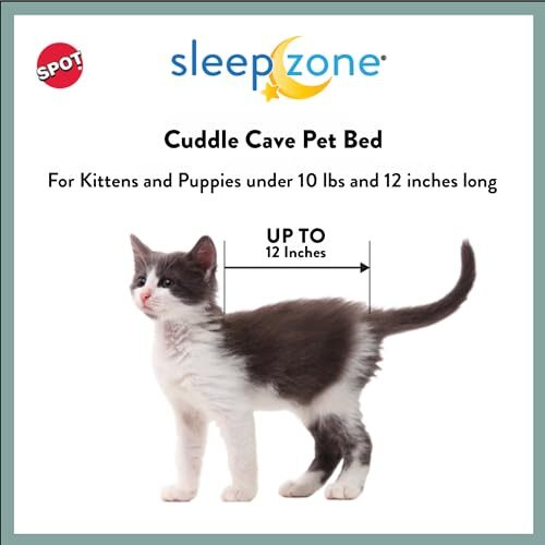 Sleep Zone Cuddle Cave - Cat Cave Bed for Indoor Cats and Mini Dogs, Durable,... | eBay