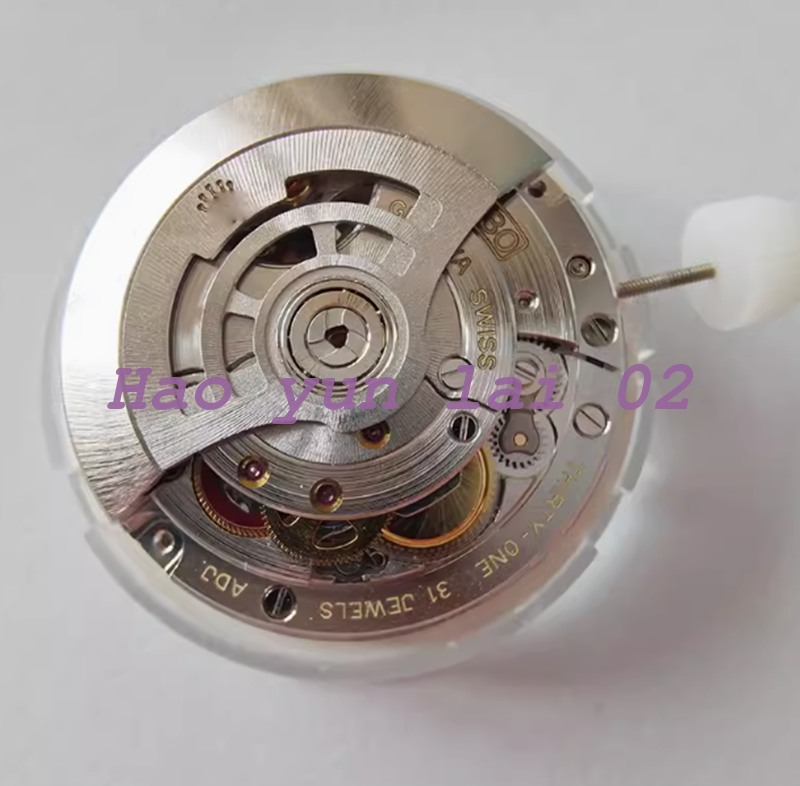 NEW 3230 Movement 124060 blue hairspring no date The font is carved ...