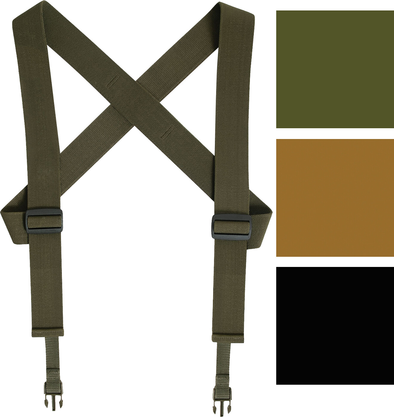 Tactical Combat Suspenders 2" Heavy Duty Adjustable Quick Release ...