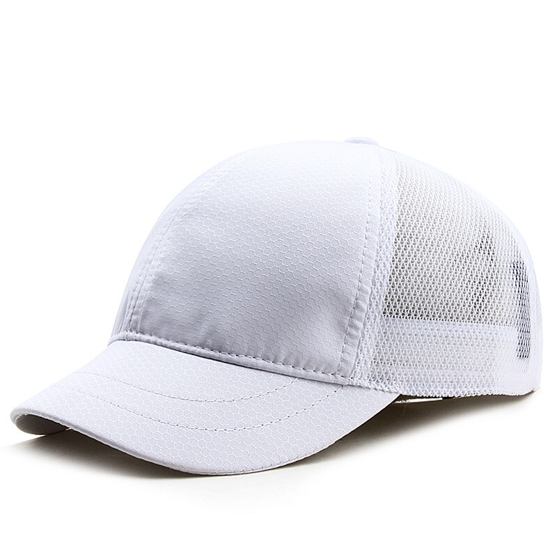 Men Quick Dry Baseball Cap Mesh Back Short Brim Trucker Adjustable ...
