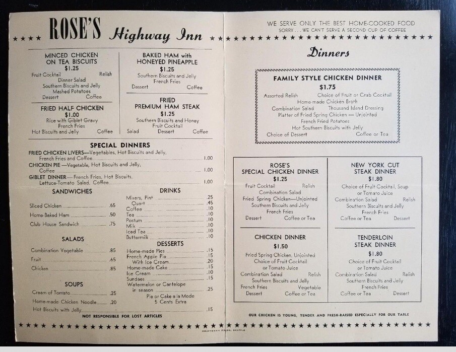 Roses Hiway Inn Cafe Iconic Neon Vintage Pole Sign Highway 99 Seattle ...