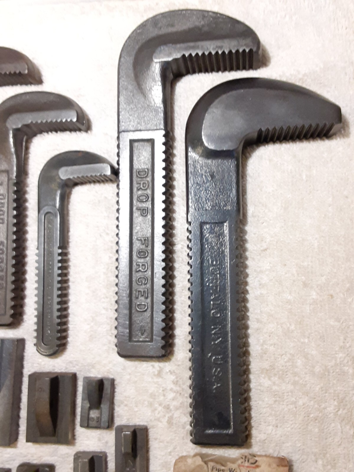 Mixed Lot Pipe Wrench Parts Jaw Heel Jaw RIDGID TRIMO PROTO USHCO ...