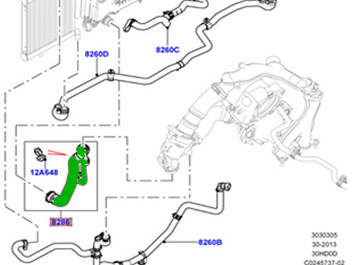 GENUINE LAND ROVER RADIATOR BOTTOM HOSE RANGE ROVER DISCOVERY SPORT ...
