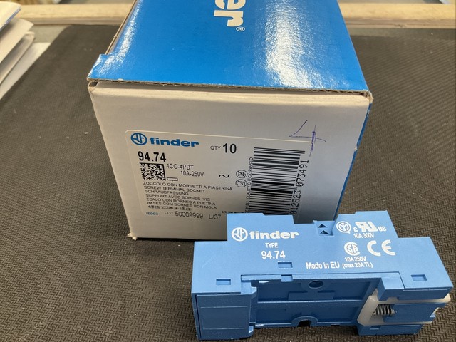 Finder 94.74 Relay Socket 10a 300v for sale online | eBay