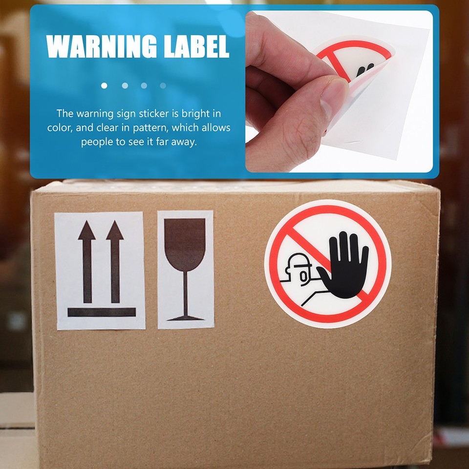 3pcs Do Not Touch Sticker Do Not Use Hand Signs Self Adhesive Decal No ...