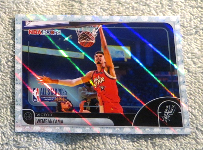 2025-26 NBA Hoops Victor Wembanyama Rainbow Foil Holo NBA All Star #289 ...
