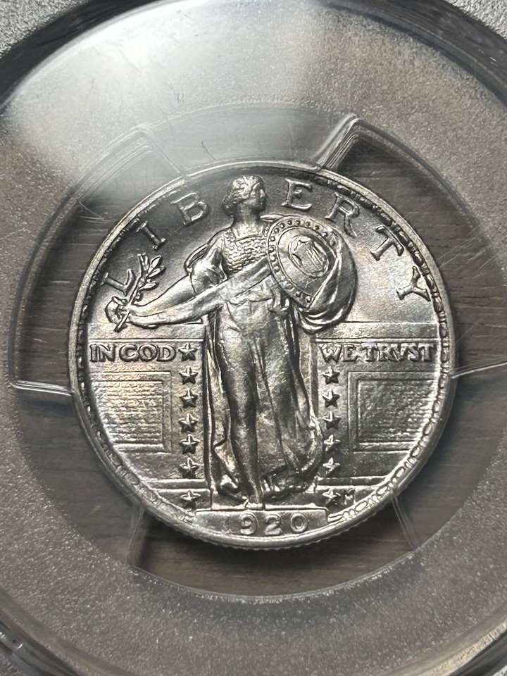 1920 "P" Standing Liberty Quarter SLQ 25c PCGS Gold Shield MS63 FH ...