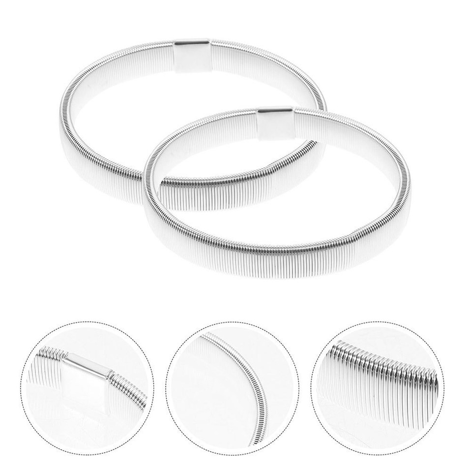 2 Pairs Sleeve Garters Adjustable Metal Armbands Non-Slip Sleeve ...