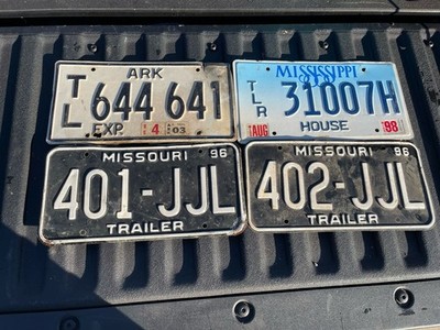(4) Authentic Expired License Plate Lot (Vintage Modern Craft) Plates ...