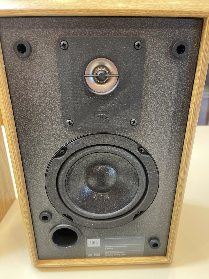 JBL 2500 Bookshelf Stereo Speakers Oak Finish Passive Pair TESTED ...