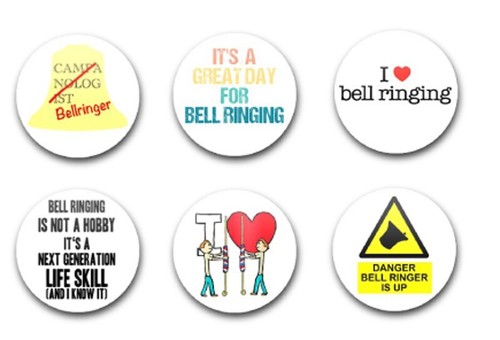 25mm 1" BUTTON BADGES x6 BELL RINGERS CAMPANOLOGY | eBay