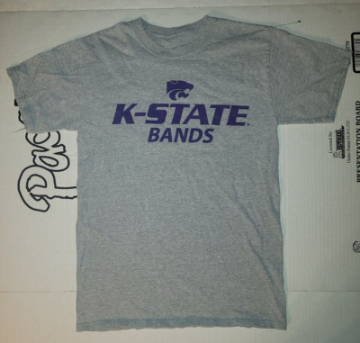 Kansas State K-State Wildcats Bands T-Shirt Adult Small Light Gray | eBay