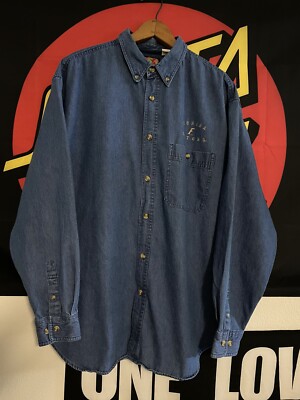 Vintage 90’s Florida Gators UF Embroidered Denim Button Up Mens XL | eBay