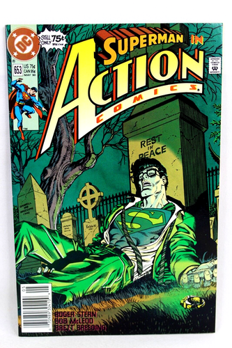 Action Comics #653 Superman Love & Death UPC Newsstand 1990 DC Comic F ...