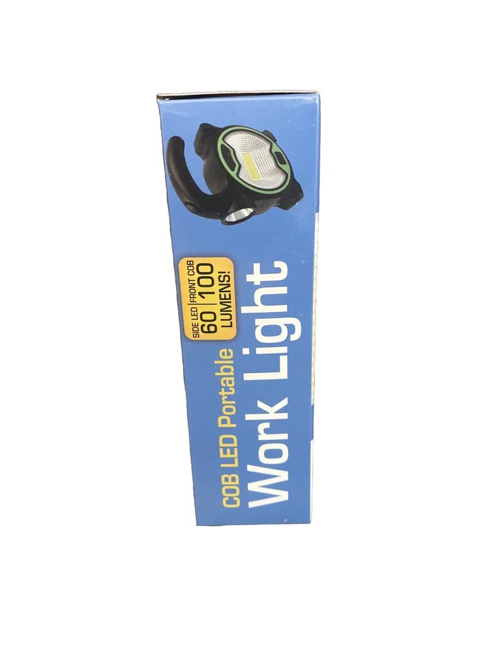 COB LED Portable Work Light: Side & Front 60&100 Lumens (Battery ...