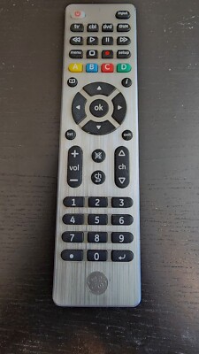 GE Universal Remote Control - Silver/Black 7252 33709 CL4 1734 IRCR03 ...