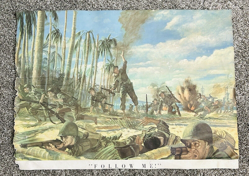 Department of the Army Follow Me Leyte Philippines Poster 1954 24x20 21 ...