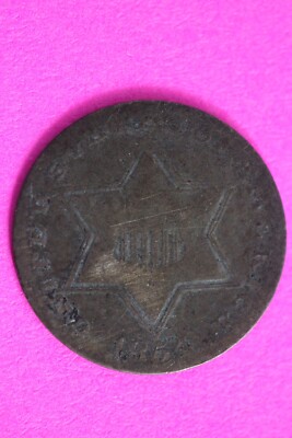 1854 Trime 3 Three Cent Silver Dime Exact Coin Shown In Pics Semi Key ...
