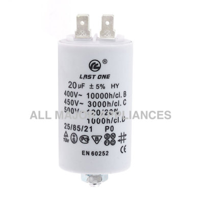 INDUSTRIAL MOTOR - PLASTIC ROUND RUN CAPACITOR 20µF / 20UF 400-500V 4 ...