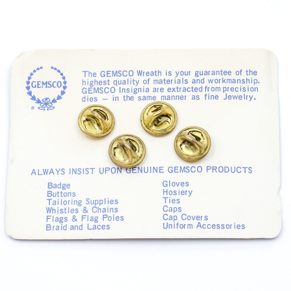 Vintage Gemsco Firefighter Dual Crossed Bugle Gold Color Insignia Lapel ...