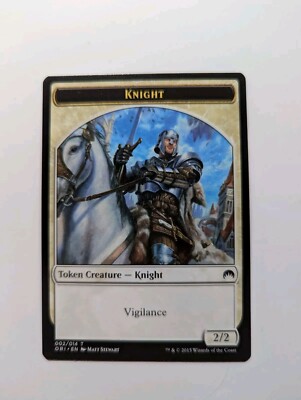 X4 MTG Token Knight 2/2 Vigilance (Magic Origins) Excellent Condition ...