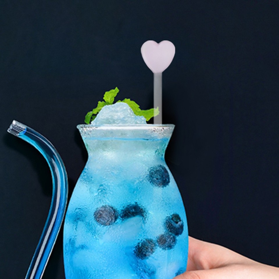 6 Pcs Swizzle Stirrers Glass Honey Stirring Stick Cute Sticks Clear ...