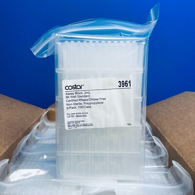 Corning 3961 Costar 96 Deep Well Plate Assay Clear V-Bottom 2mL ...