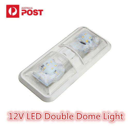 RV 12v 6W LED Double Dome Light Fixture Ceiling SMD2835 Natural White ...