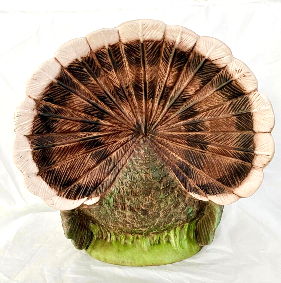 Vintage Large Hand-painted Ceramic Turkey Thanksgiving Centerpiece | eBay
