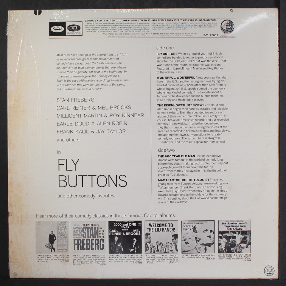 VARIOUS: fly buttons CAPITOL 12" LP 33 RPM | eBay