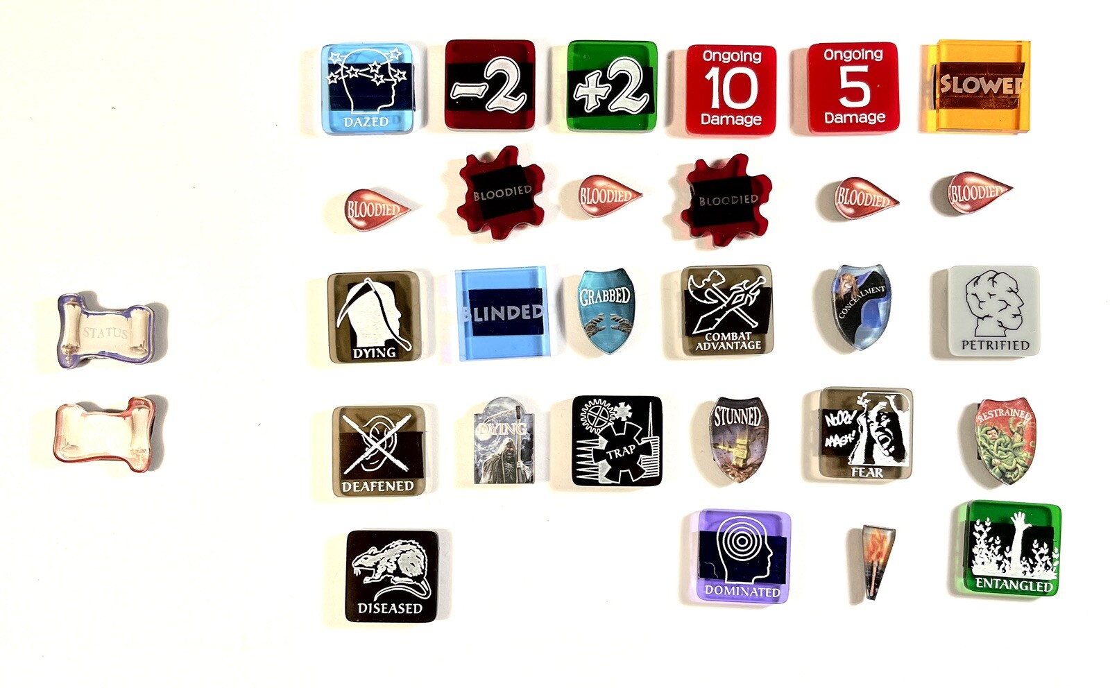 Dungeons & Dragons/RPG 30 Piece Set #7, Acrylic Condition-Tracking ...