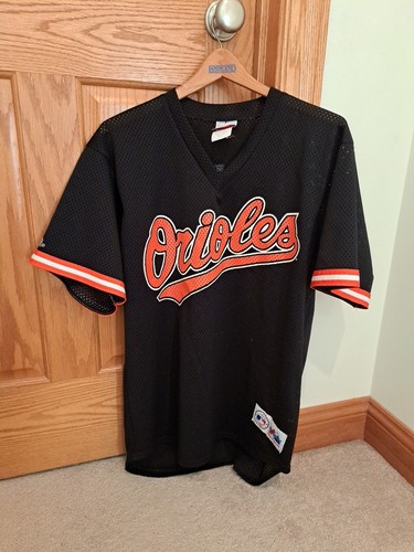 Vintage Cal Ripken Jr Baltimore Orioles Black Mesh Pullover Jersey #8 L ...