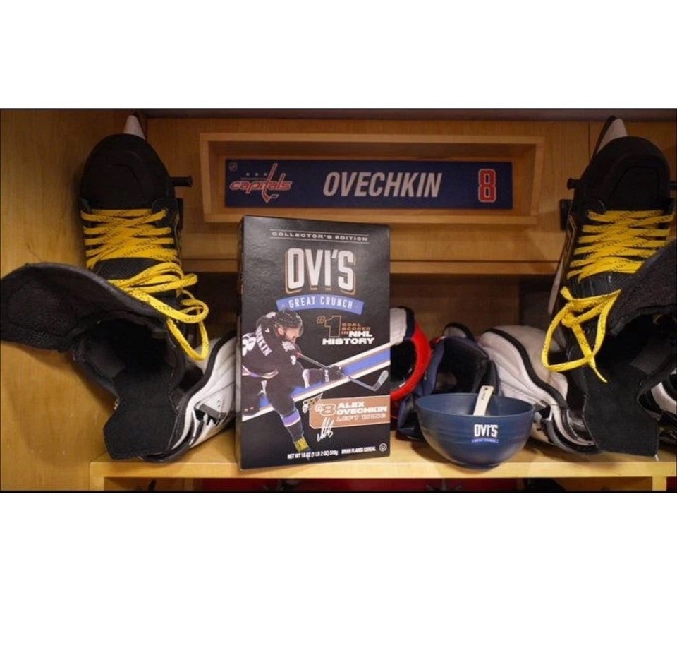 Ovi's Great Crunch -Alex Ovechkin Cereal -#1 goal scorer collectors ...