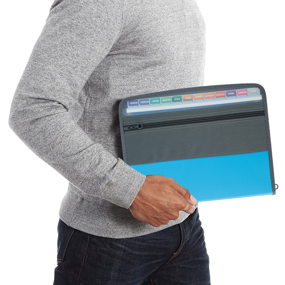 Expanding File Folder 13 Individual Pockets Plastic Document☥Organizer ...
