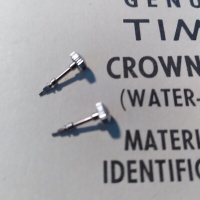 TIMEX E 002 WINDING STEM & CROWN ASSEMBLY CHROME STAINLESS STEEL B25 ...