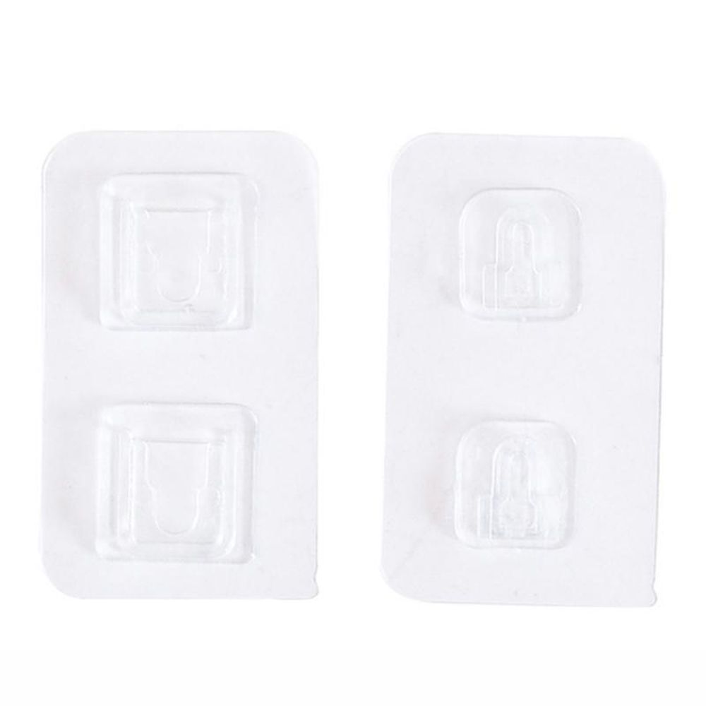 Punch-free Self-Adhesive Transparent Socket Holder Plug Sticker Plug ...