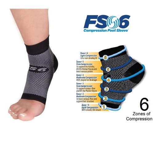 FS6 Compression Foot Sleeve Sock - Plantar Fasciitis (Pair) | eBay