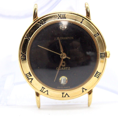 Vintage J.B Champion Watch Unisex Gold Tone Stainless Steel Classic ...