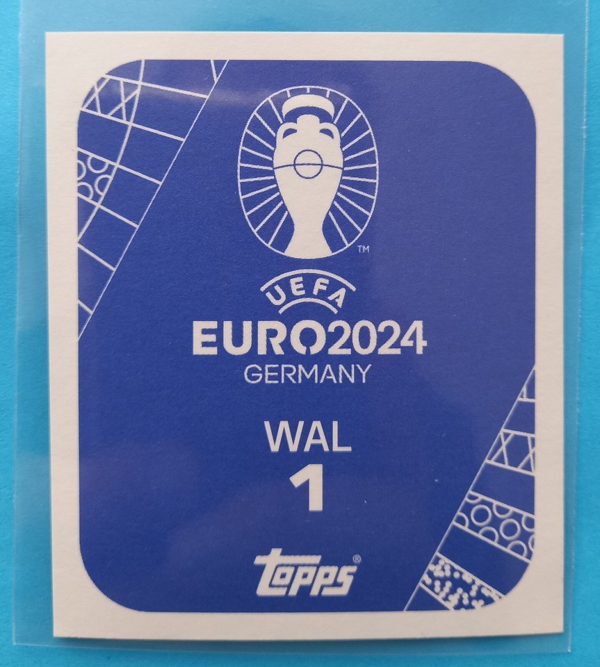 Topps Uefa Euro 2024 Sticker Wales Logo Badge WAL 1 Green Parallel | eBay