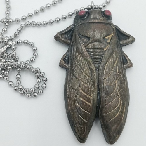 Cicada Polymer Clay Handmade Hand-painted 24" Stainless Steel Ball ...