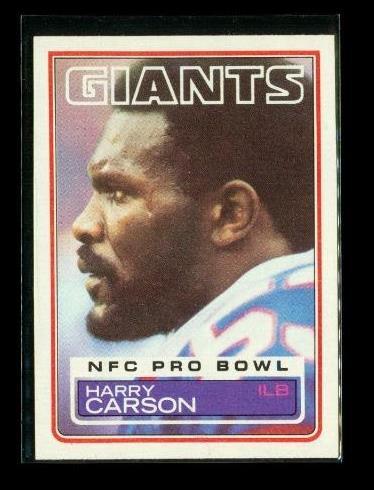 Vintage 1983 TOPPS NFC PRO BOWL Football Card #123 HARRY CARSON New ...