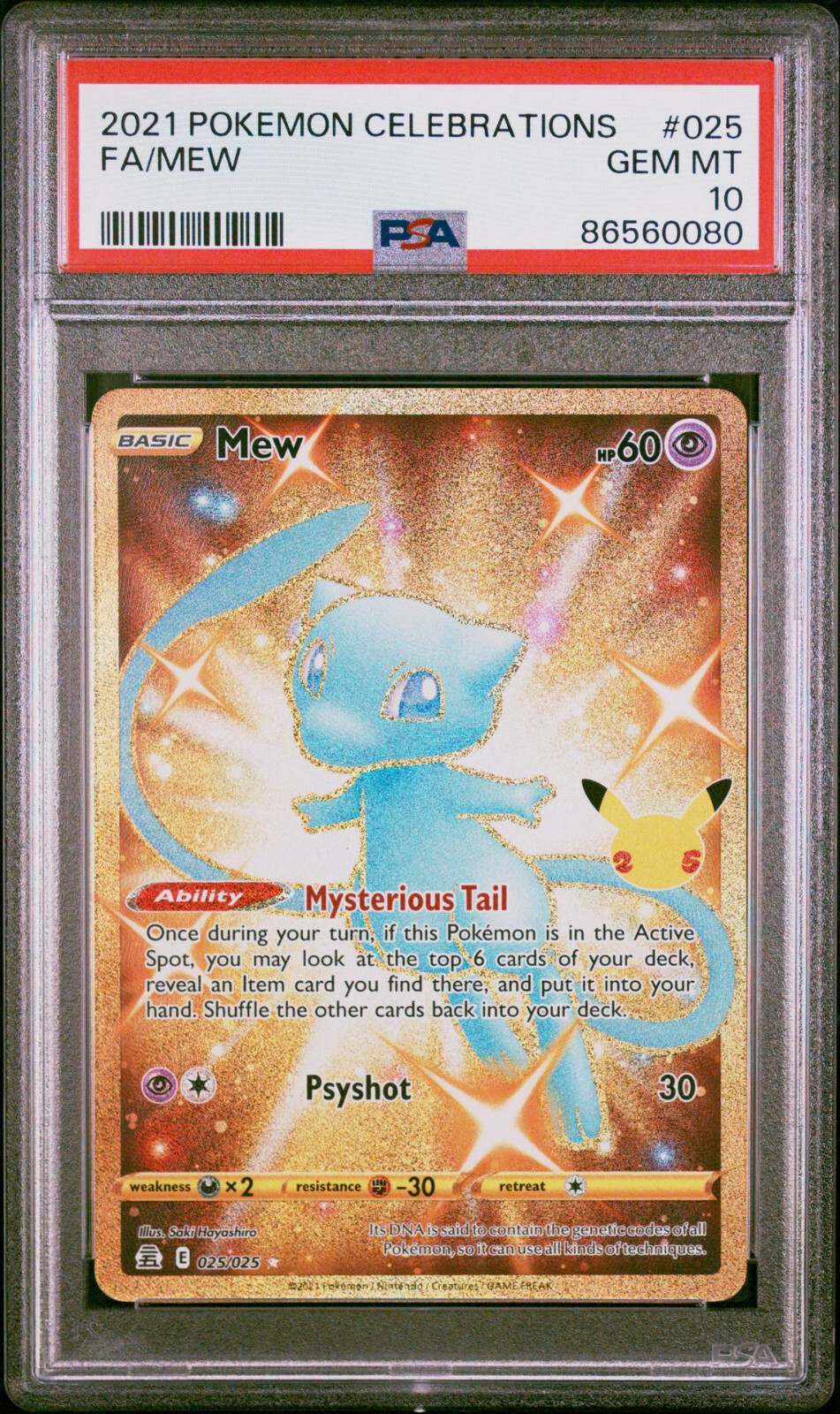 Pokemon Celebrations - GOLDEN MEW - CELEBRATIONS 025/025 - PSA 10 | eBay