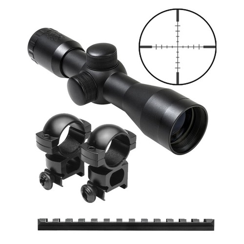 Compact 4x30 Optic Scope + Rings + Rail Mount For Marlin 336 444 922M ...