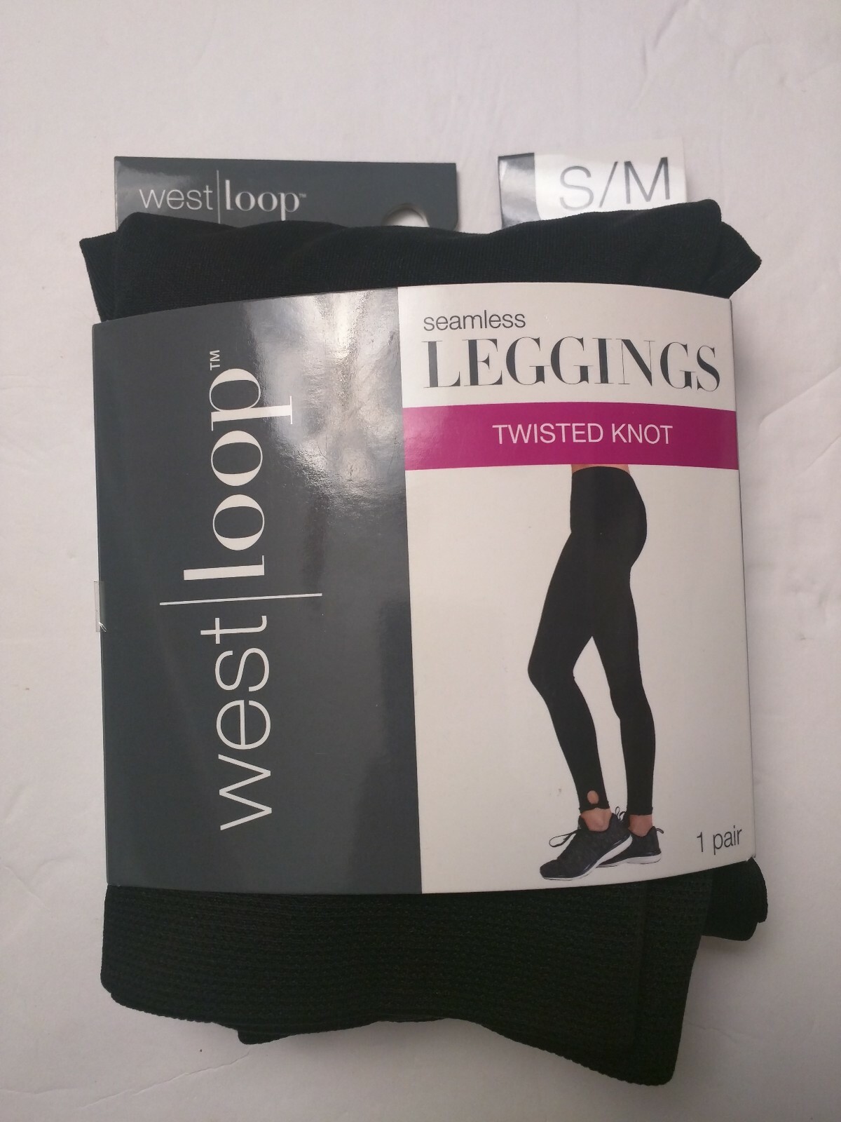 NEW - West Loop Seamless Black Seamless Ladies Leggings -Twisted Knot S ...