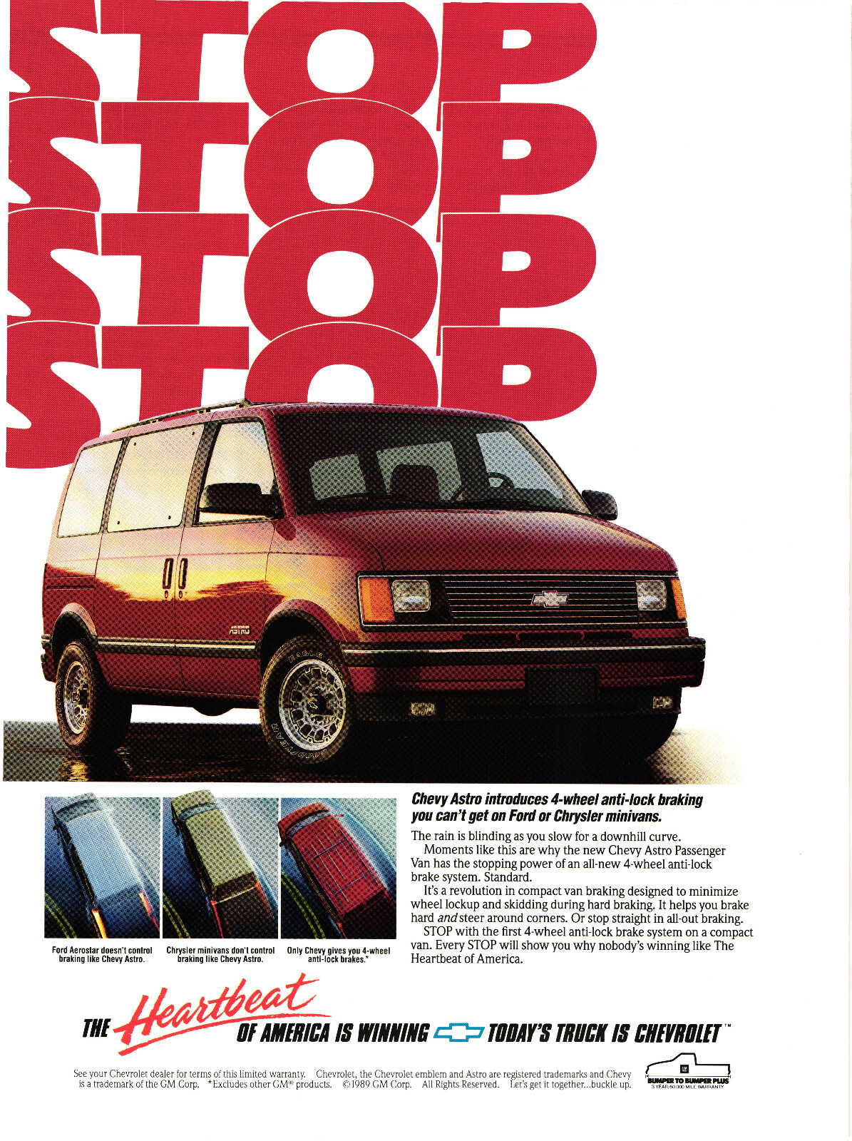 Chevy Astro Passenger Van The Heart of American Magazine Advertisement ...