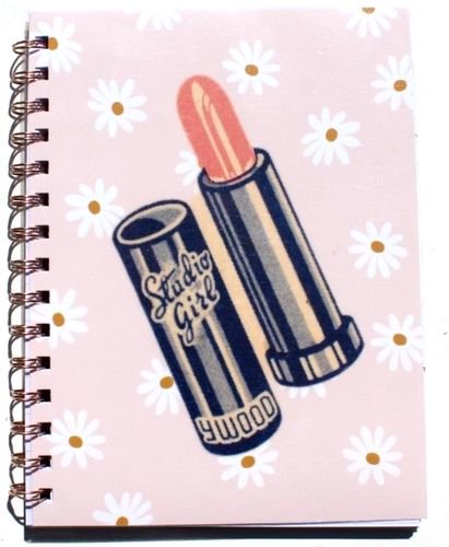 Hollywood Girl Lipstick Makeup Notes Journal College Ruled Spiral ...