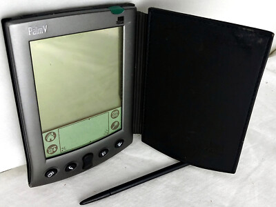 Palm V Pilot Vintage PDA 🟢 w/ Original Case & Stylus 🔵 Clean, UNTESTED ...